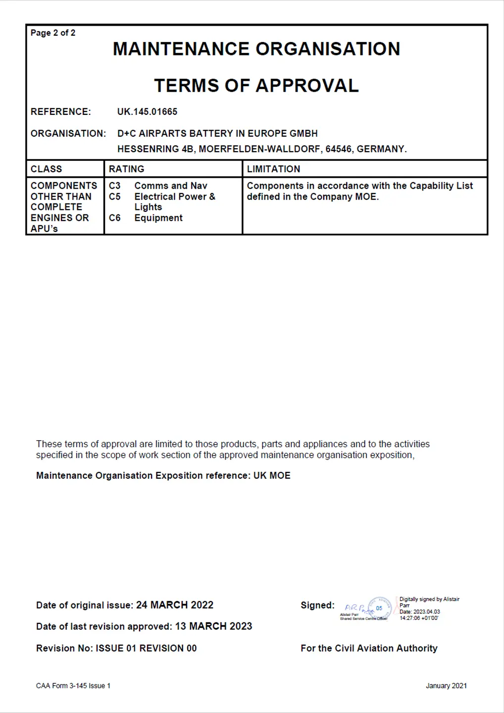 Approvals, Certificates, Part-145, FAA, CA/UK, Saft, Hawker